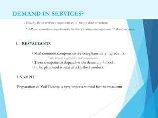 MRP IN SERVICES & ERP | PPTX