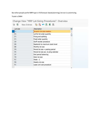 MRP basic setting--By Guangfu(David) | PDF