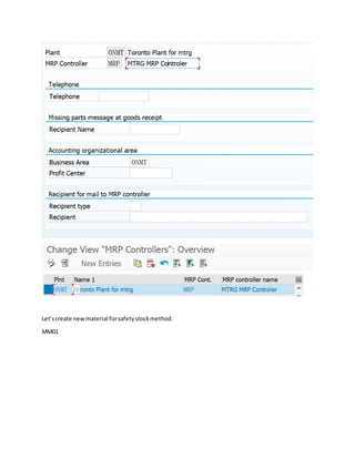 MRP basic setting--By Guangfu(David) | PDF