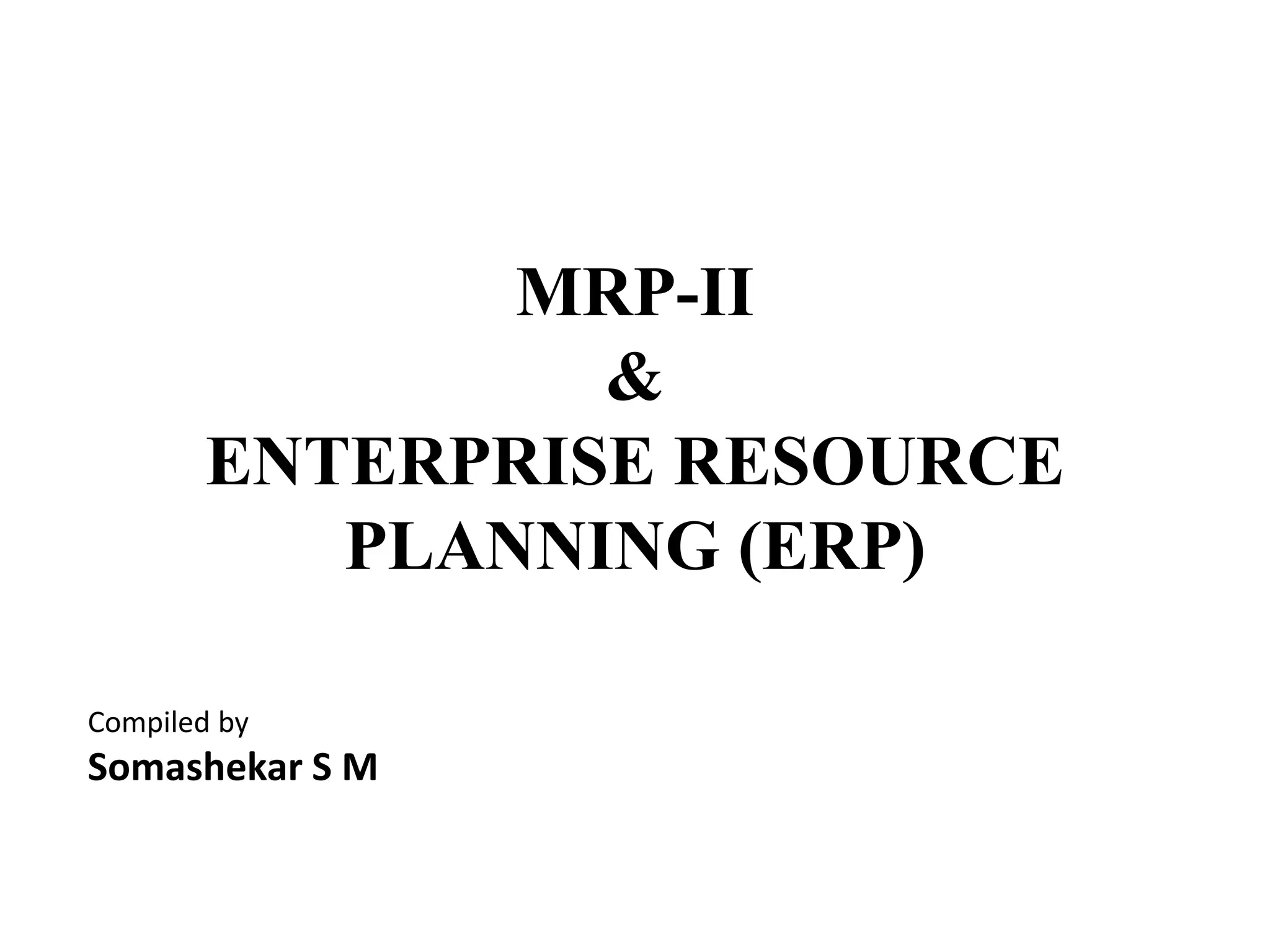 MRP-II | PPTX