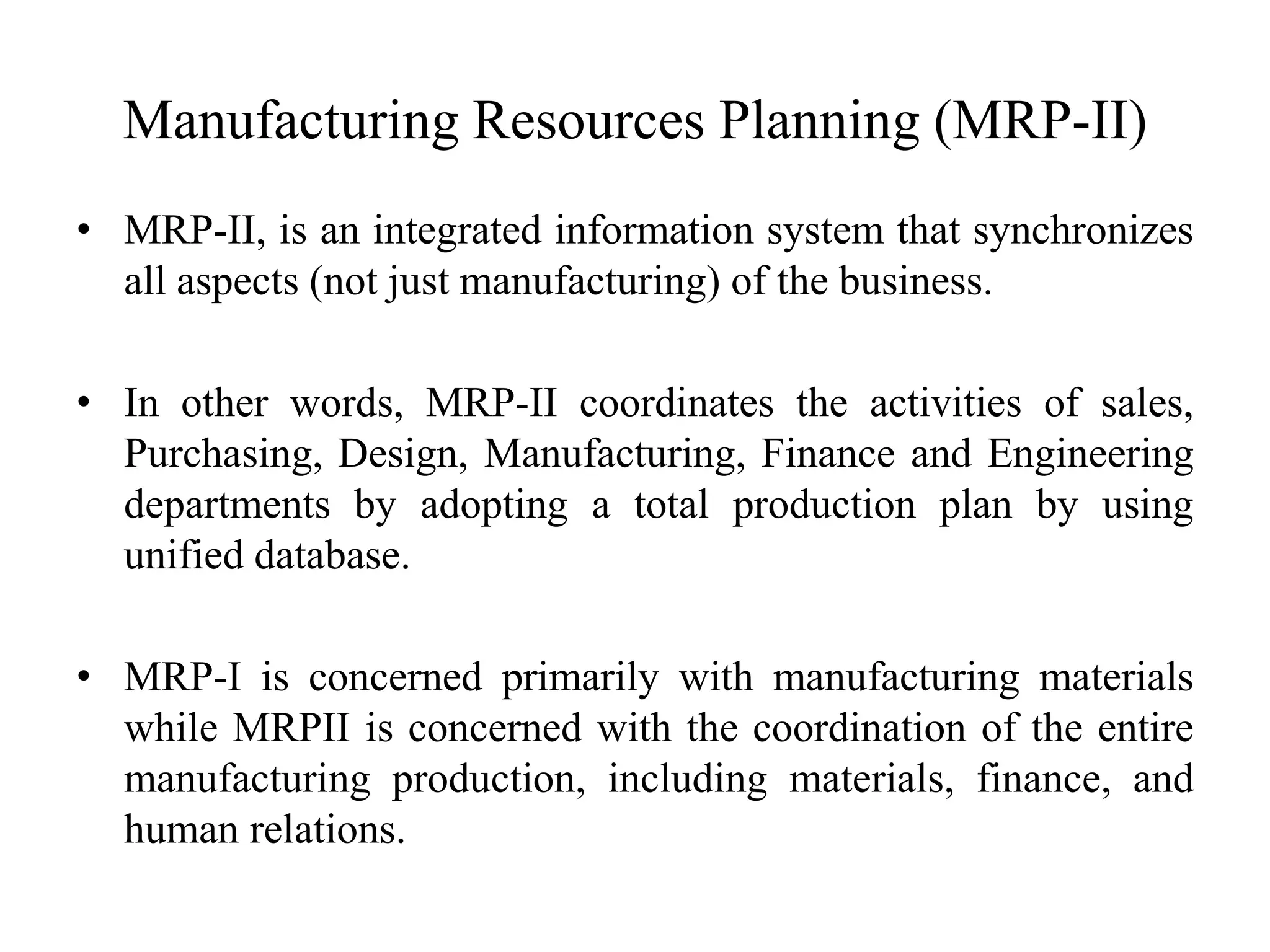 MRP-II | PPTX