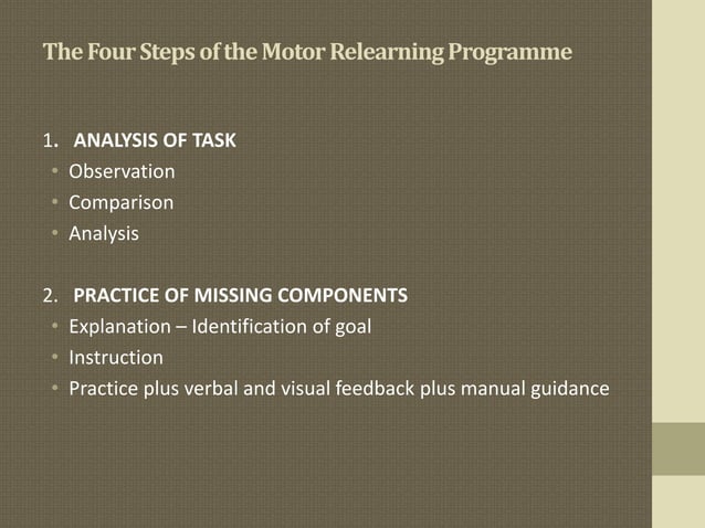 MRP-MotorRelearningProgramme.pptx. . | PPTX