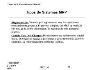 Mrp planeación requerimiento materiales | PPT