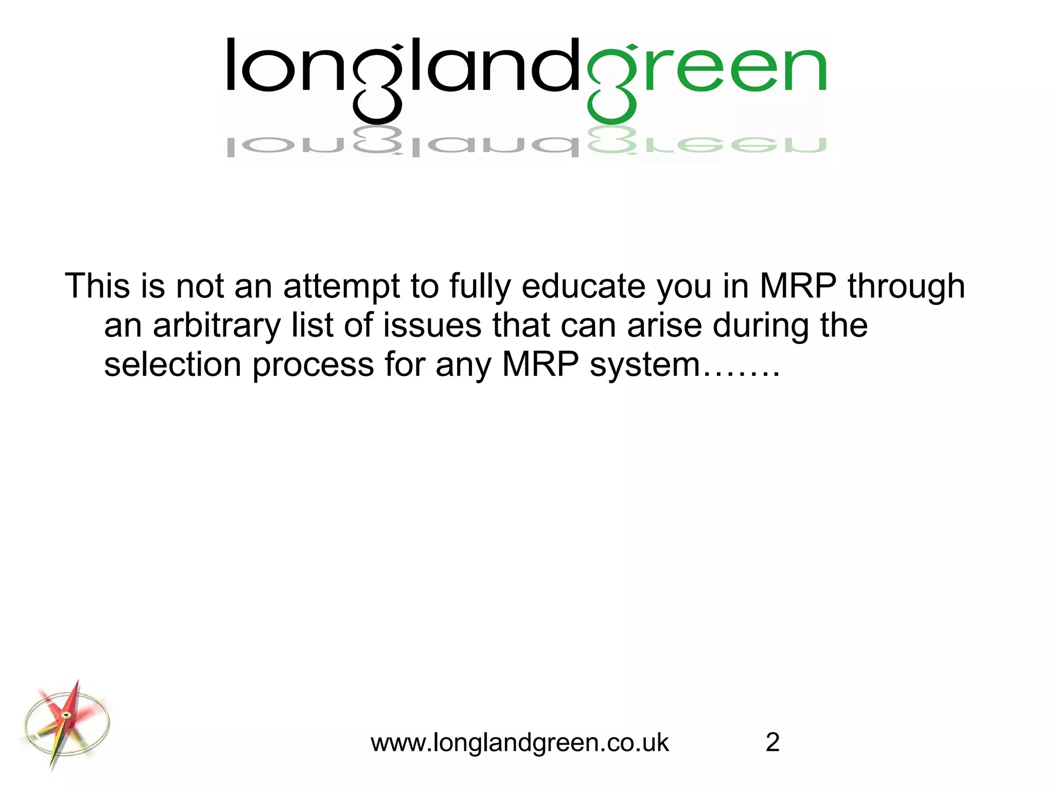 MRP 10 point plan | PPT