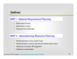 MRP1 vs MRP2 | PDF | Logistics | Business