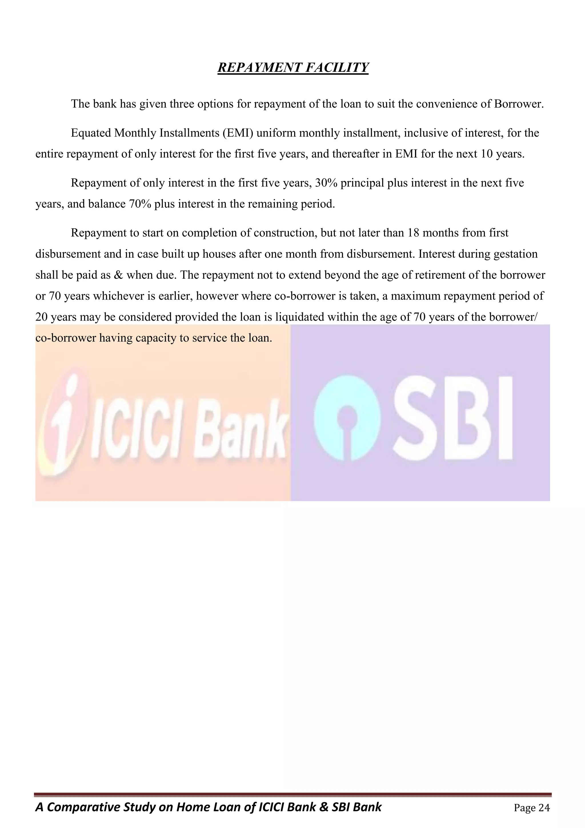 A Comparative Study on Home Loan of ICICI & SBI Bank | PDF