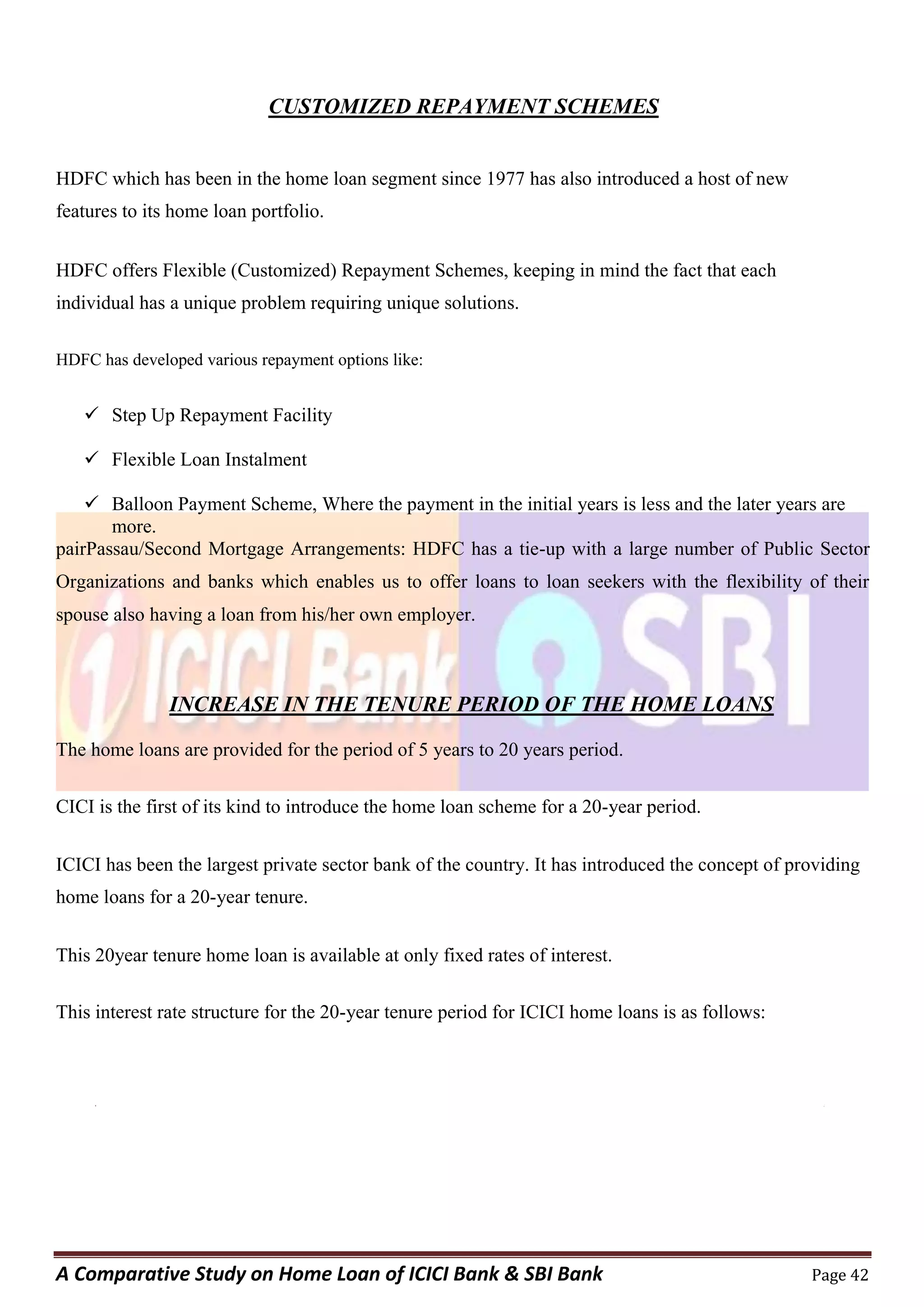 A Comparative Study on Home Loan of ICICI & SBI Bank | PDF