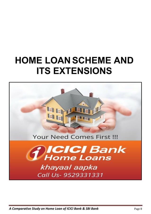 A Comparative Study on Home Loan of ICICI & SBI Bank | PDF