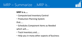 MRP and Planning Overview | PPTX