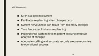 MRP Basics and calculation of MRP explotions | PPTX