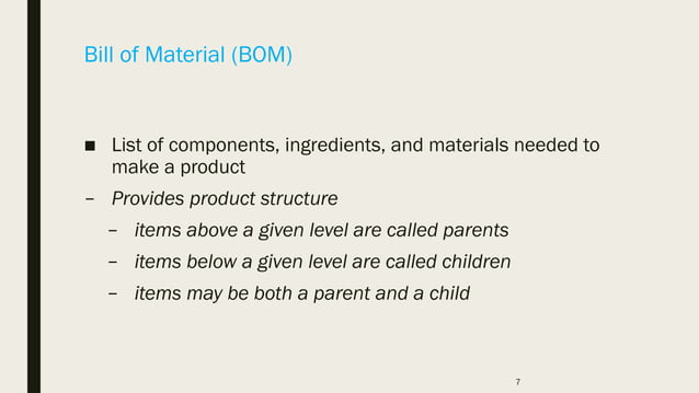 MRP Basics and calculation of MRP explotions | PPTX | Business ...