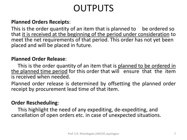 MRP CASE STUDY | PPTX