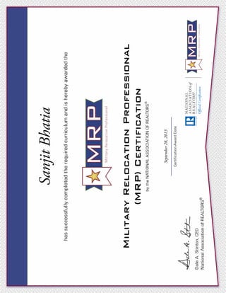 Mrp certificate | PDF