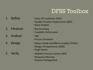Design for Six Sigma and DMAIC for Method Improvement | PPT
