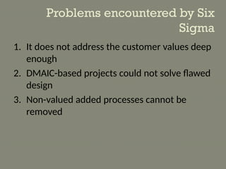 Design for Six Sigma and DMAIC for Method Improvement | PPT