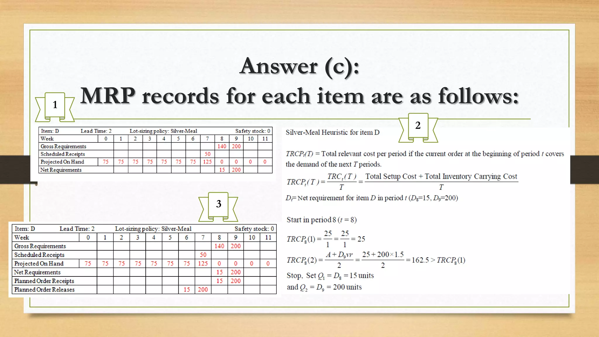 MRP exercises | PPTX