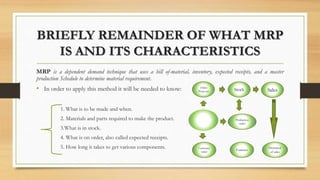 MRP exercises | PPTX