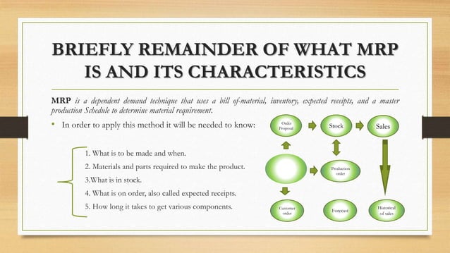 MRP exercises | PPTX | Business | Business and Finance
