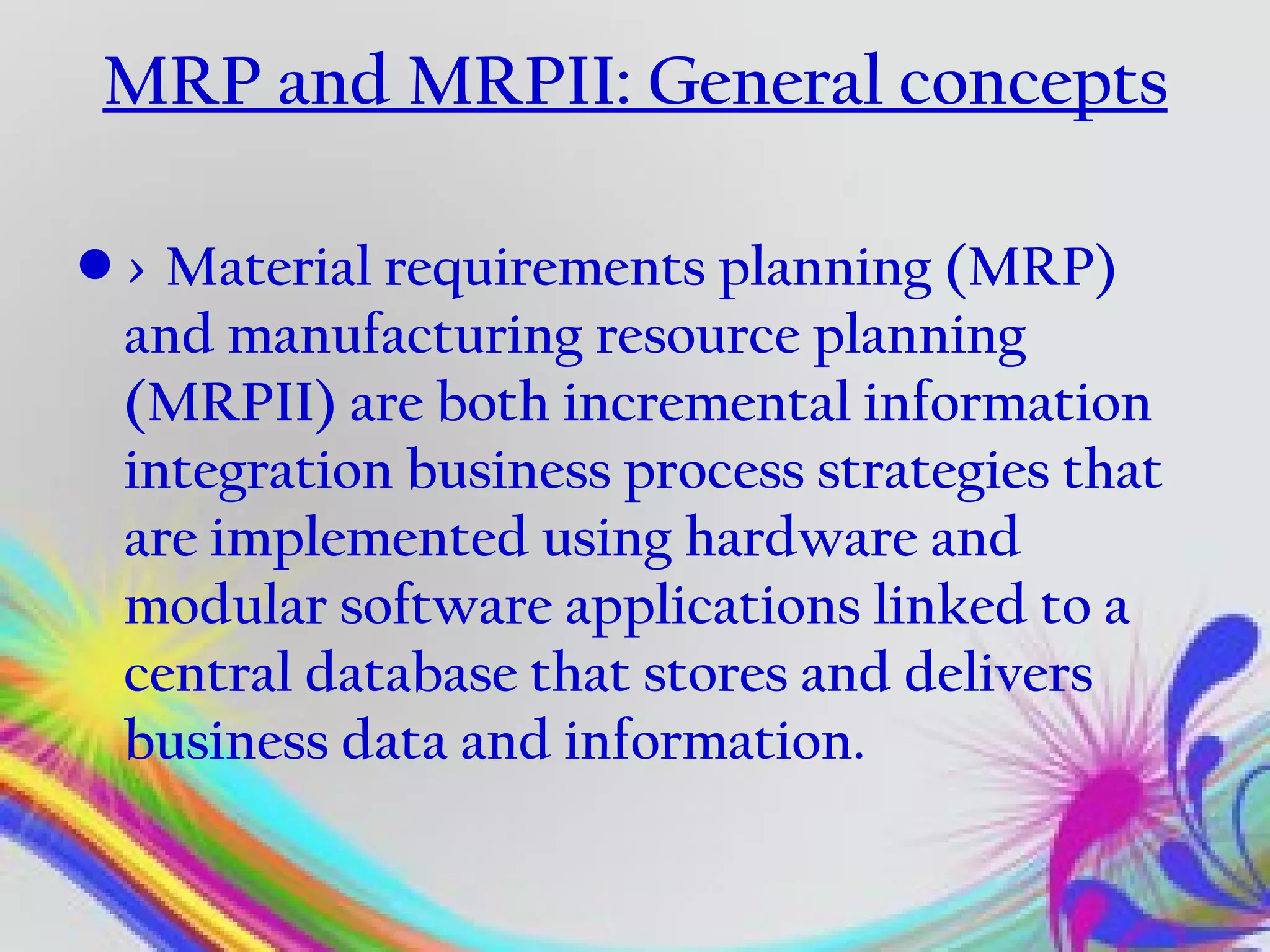 Mrp ii | PPT