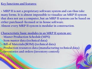 Mrp ii | PPT