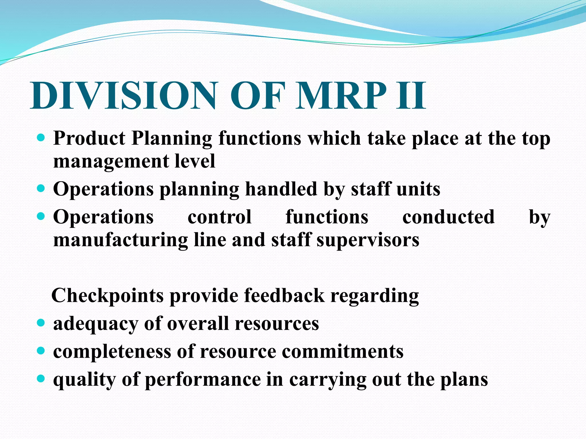 Mrp ii | PPTX
