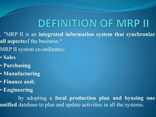 Mrp ii | PPTX