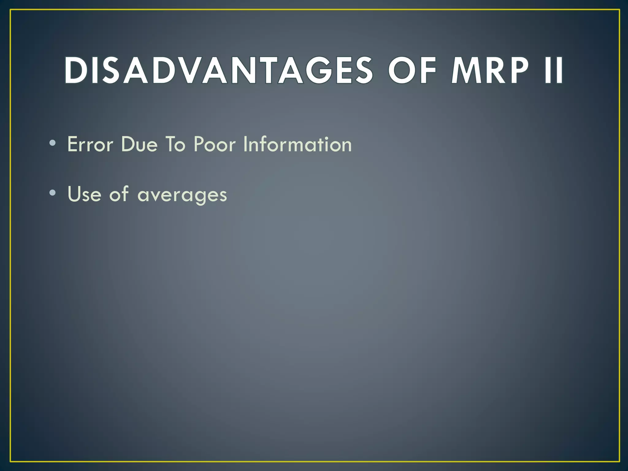 MRP I and MRP II | PPTX
