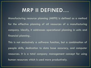 MRP I and MRP II | PPTX