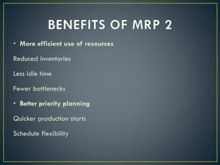 MRP I and MRP II | PPTX