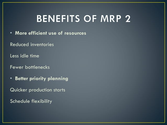 MRP I and MRP II | PPTX