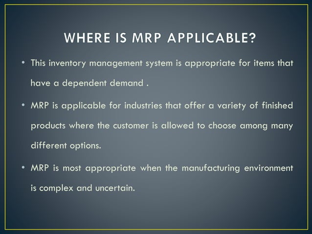 MRP I and MRP II | PPTX