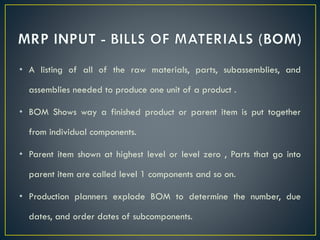MRP I and MRP II | PPTX