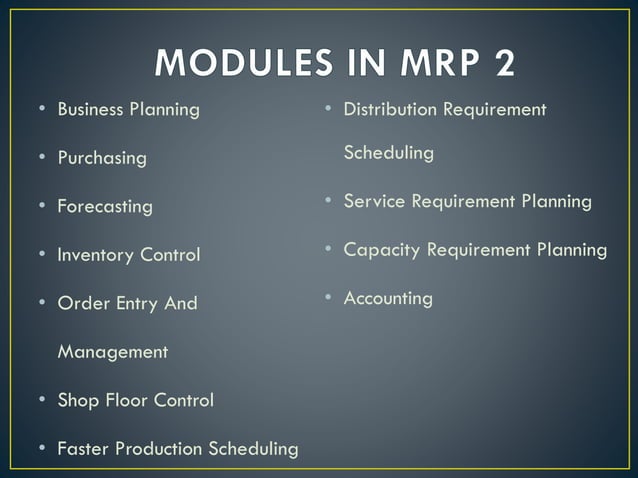 MRP I and MRP II | PPT