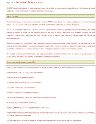 Mrp inventory management | PDF