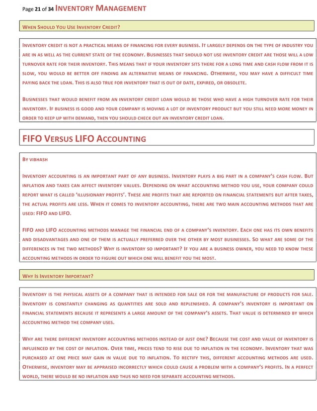 Mrp inventory management | DOCX