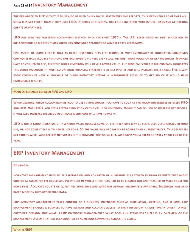 Mrp inventory management | DOCX