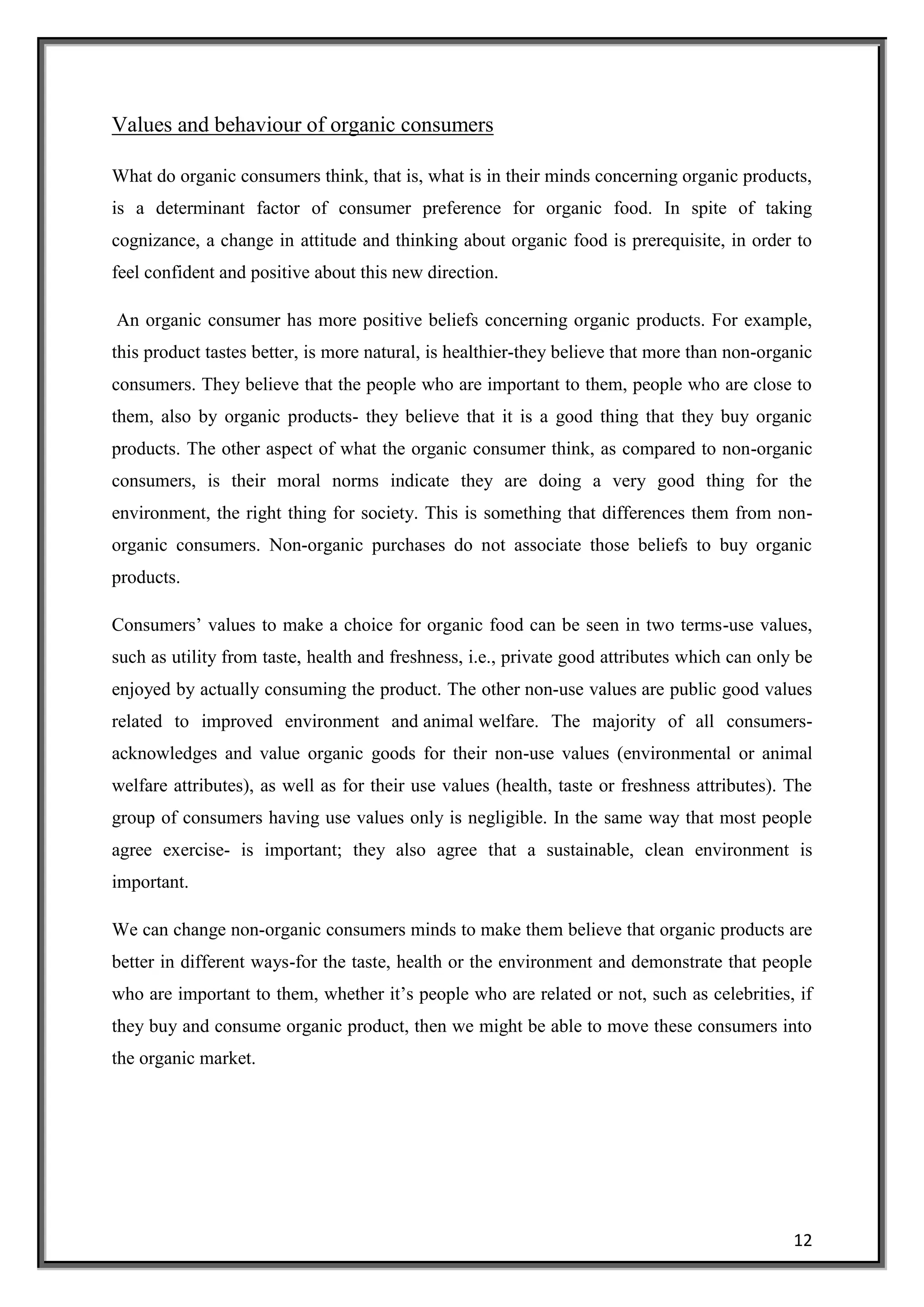 MRP on organic food | PDF