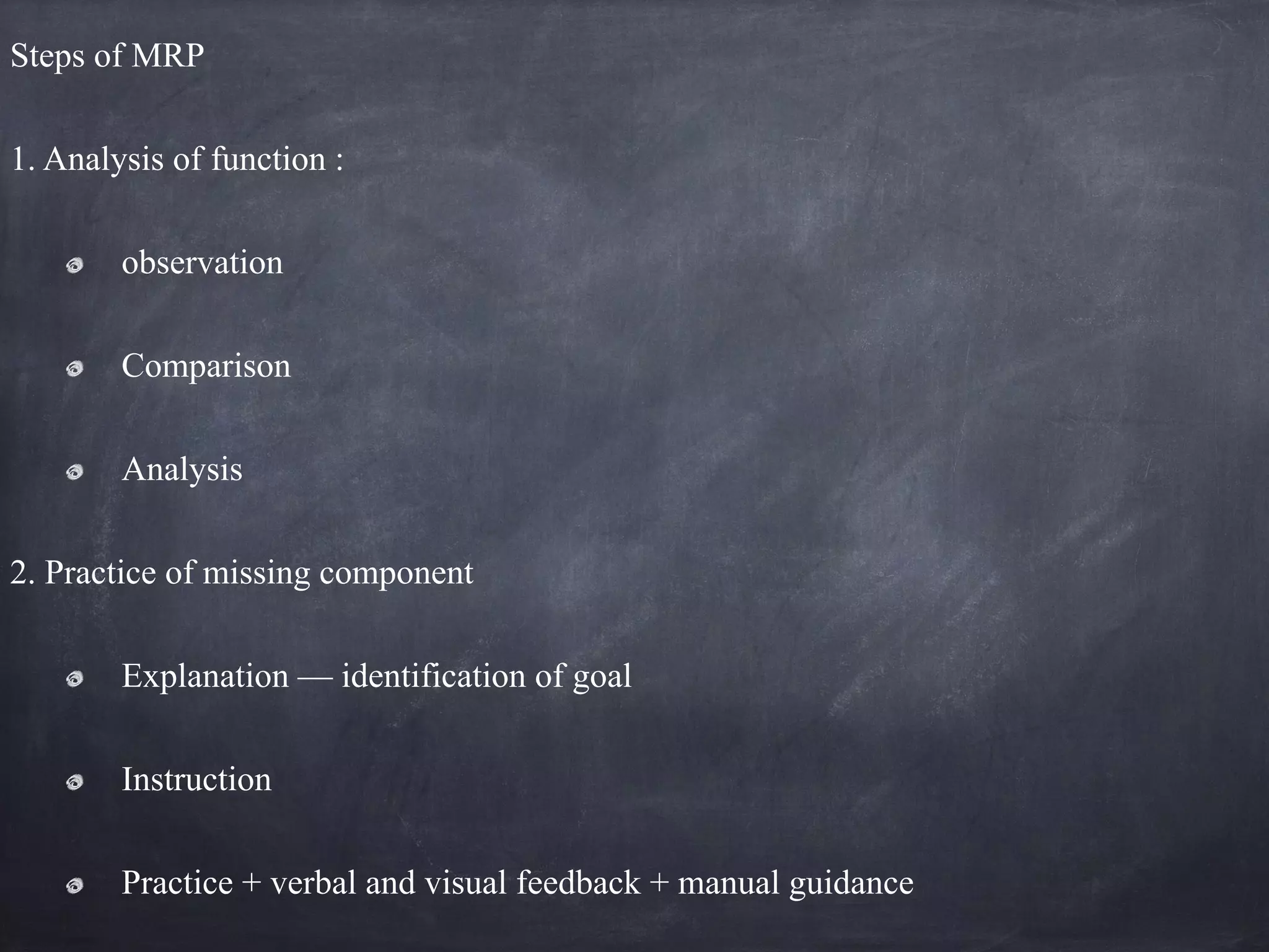 Motor Relearning Technique (MRP) | PDF