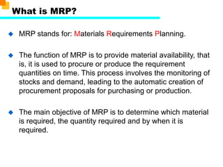 MRP&Production Planning Presentation.ppt | Logistics | Business