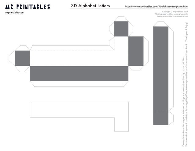 Mrprintables 3d-alphabet-templates-a-to-m | PDF | Desktop Publishing ...
