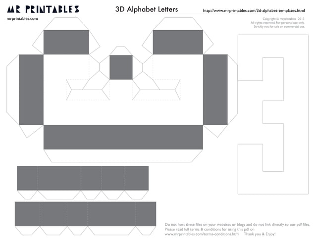 Mrprintables 3d-alphabet-templates-a-to-m | PDF | Desktop Publishing ...