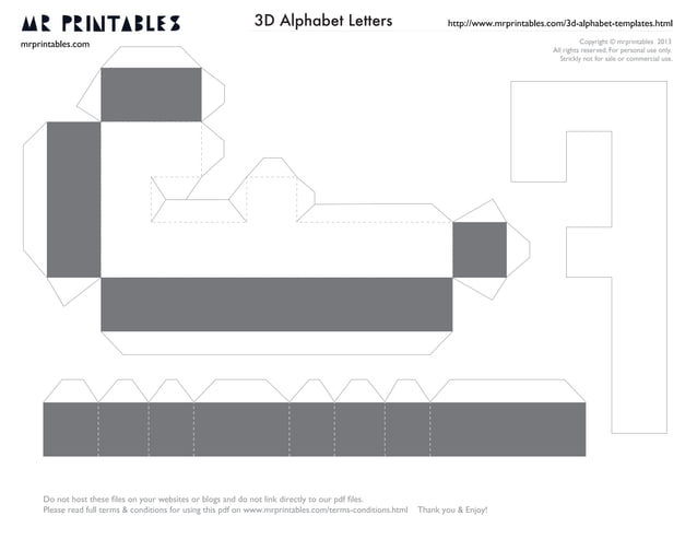 Mrprintables 3d-alphabet-templates-a-to-m | PDF | Desktop Publishing ...
