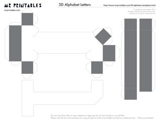 3d Block Letters Template