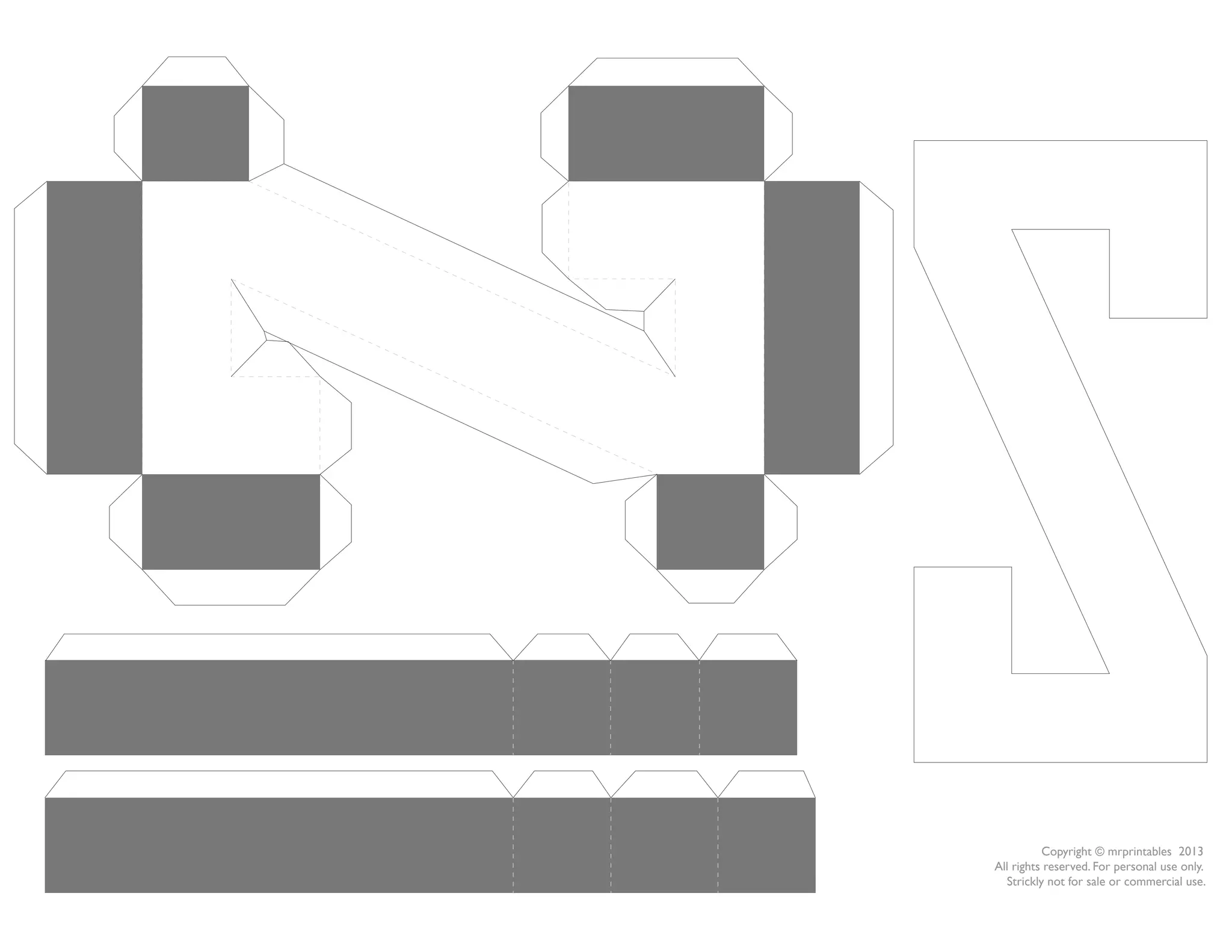 Mrprintables 3d-alphabet-templates-n-to-z | PDF
