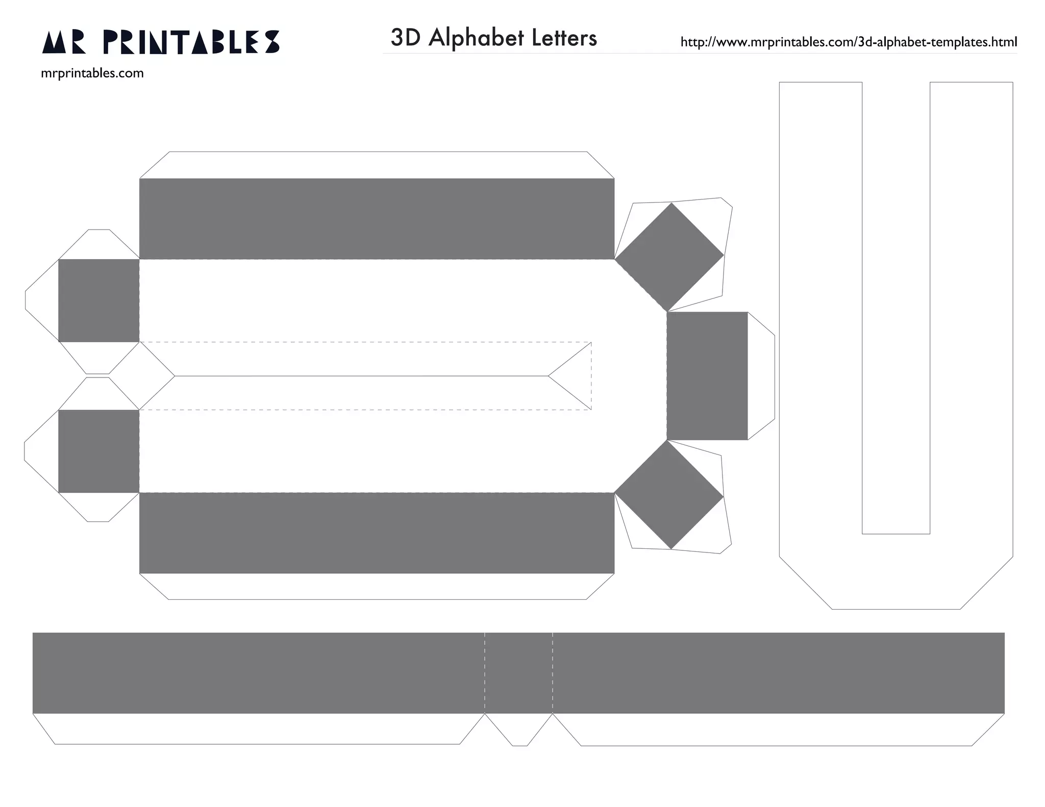 Mrprintables 3d-alphabet-templates-n-to-z | PDF