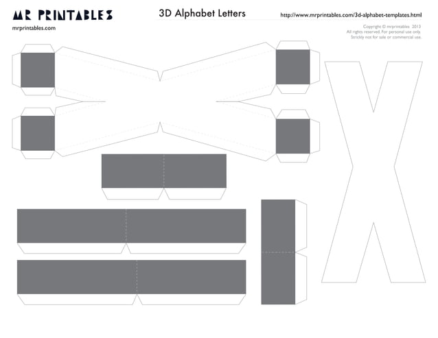 Mrprintables 3d-alphabet-templates-n-to-z | PDF