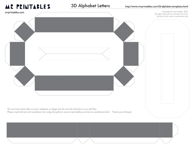 Mrprintables 3d-alphabet-templates-n-to-z | PDF