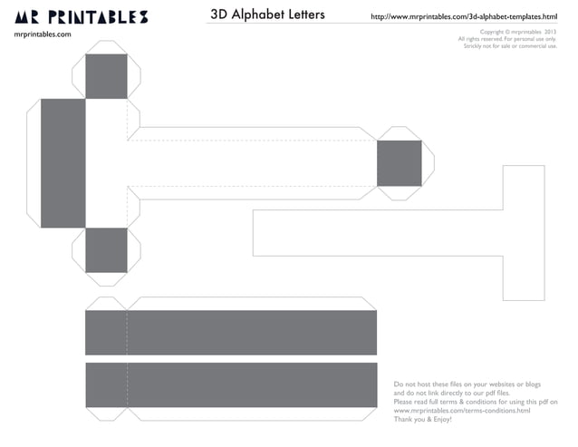 Mrprintables 3d-alphabet-templates-n-to-z | PDF