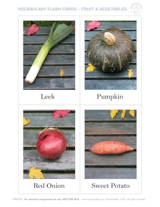 Mrprintables vocabulary-fruit-veg-flashcards-en-ltr | PDF