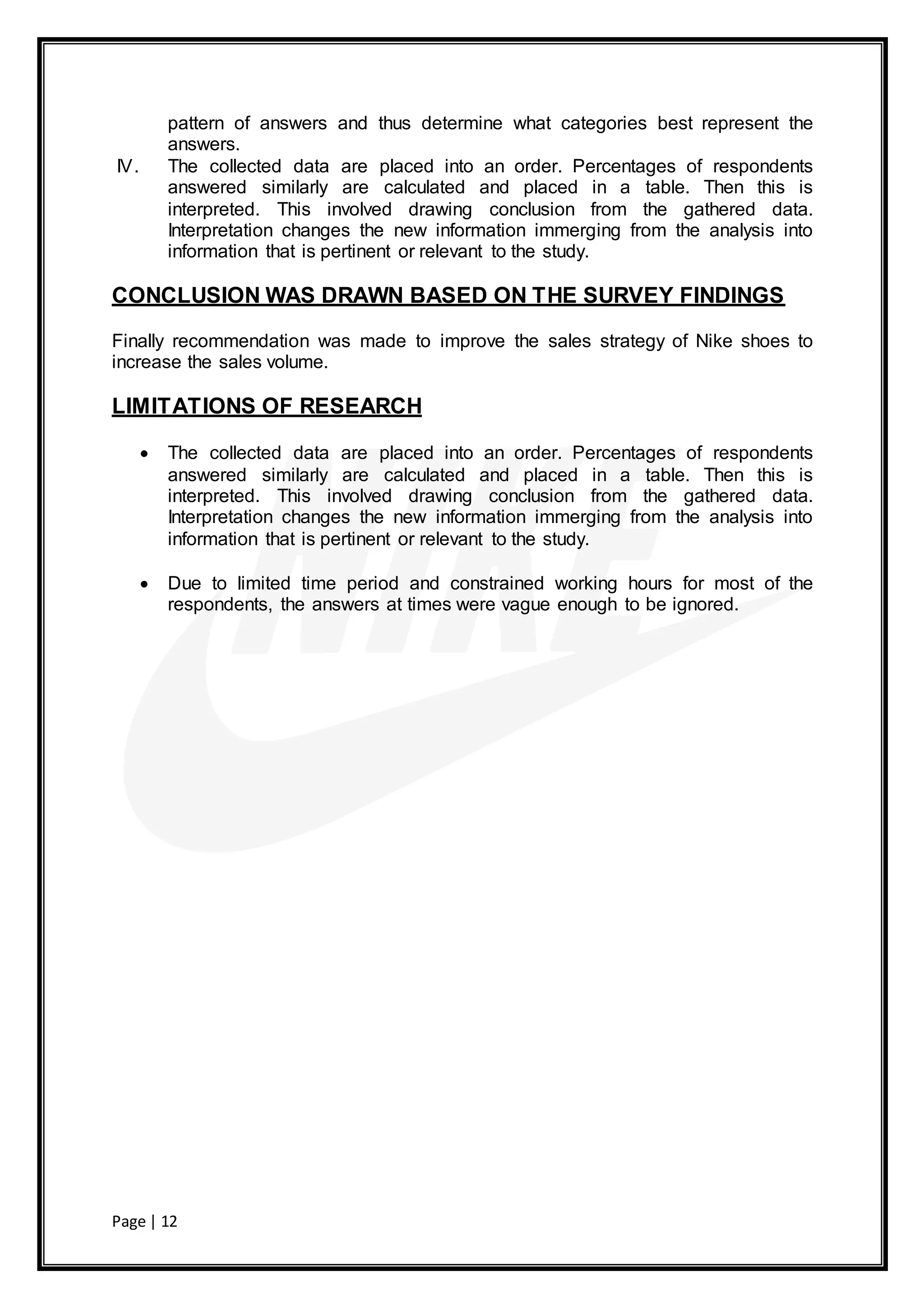 Marketing Research On Nike | DOCX